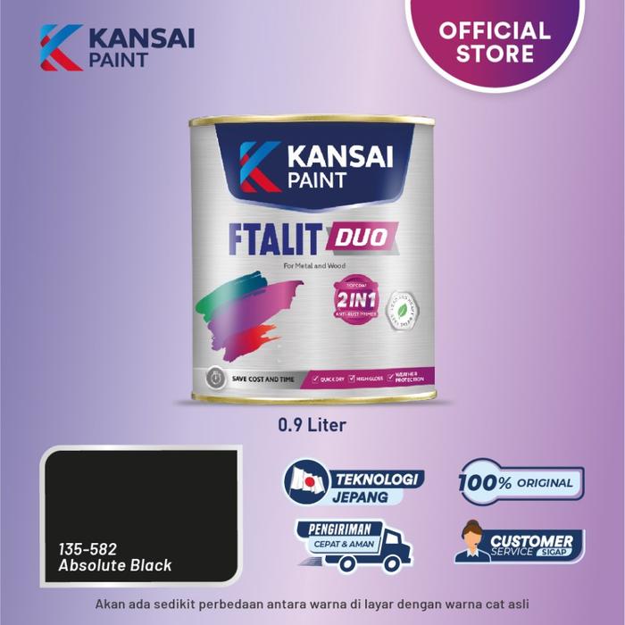 Jual FTALIT DUO - Cat Besi 2-in-1: Anti Karat dan Cat Akhir - Black ...