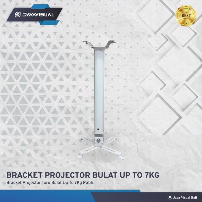 Jual BRAKET PROYEKTOR BULAT PUTIH up to 7kg universal bracket projector ...
