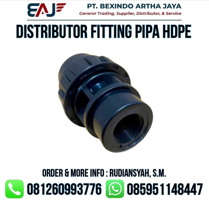 Jual Female Threaded Coupling (Shock Drat Dalam) Pipa HDPE Murah Size 3/4" x 1" Inch - Fitting ...