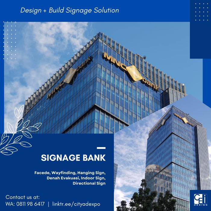 Jual Signage Bank - Facade, Wayfinding, Hanging Sign, Denah Evakuasi ...