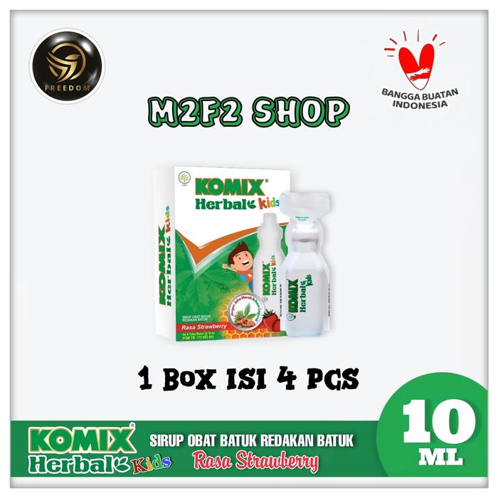 Jual Komix Herbal Kids Sirup Obat Batuk Rasa Strawberry | Stroberi Tube ...