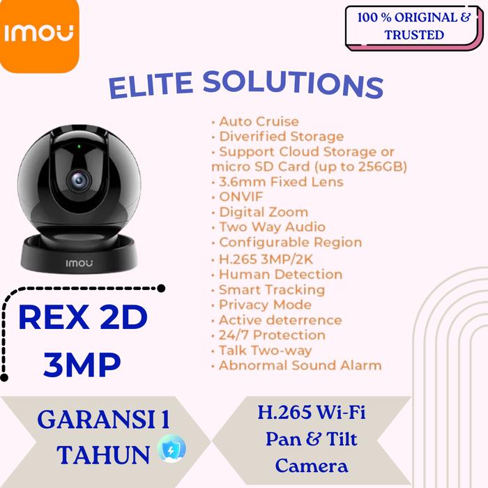 Jual IMOU Rex 2D 3MP - Enhanced Surveillance with High Definition ...