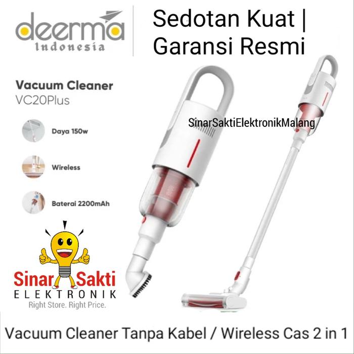 Jual Deerma Vacuum Cleaner Cordless Wireless vc20 Plus 2 in 1 Garansi ...