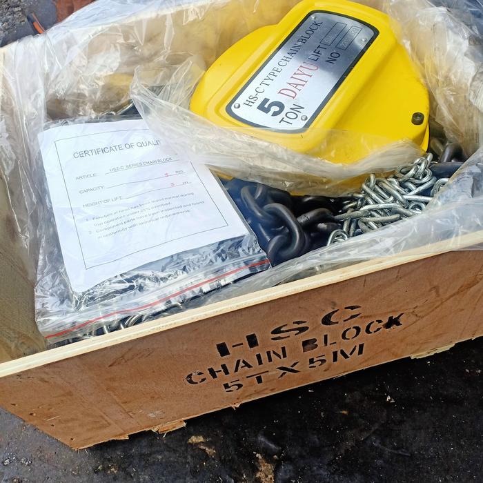 Jual HSC Chain Block DAIYU 5 TON X 5 Mtr Katrol Rantai - Kota Medan - R ...