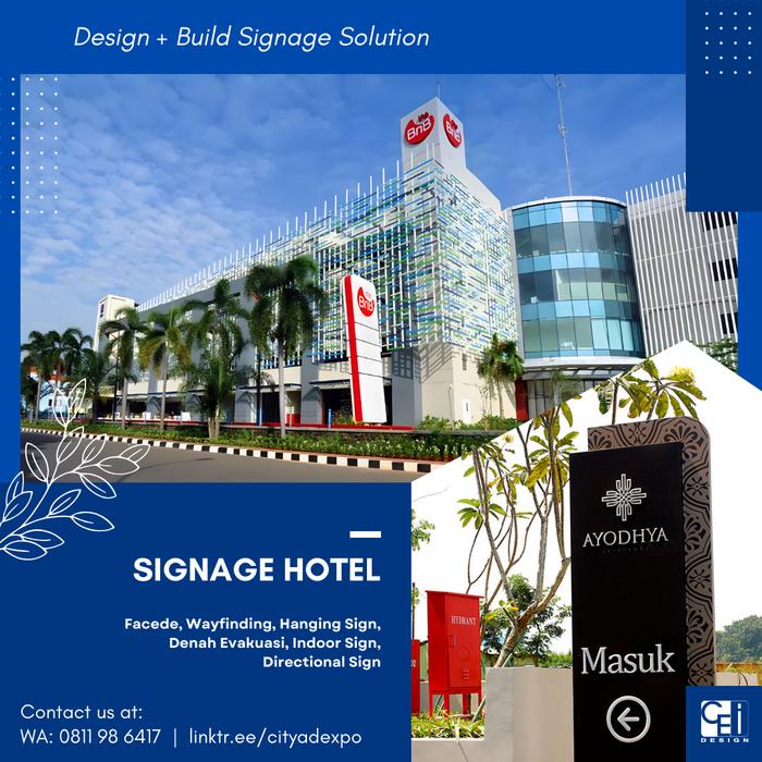 Jual Signage Hotel - Wayfinding, Hanging Sign, Denah Evakuasi, Indoor ...