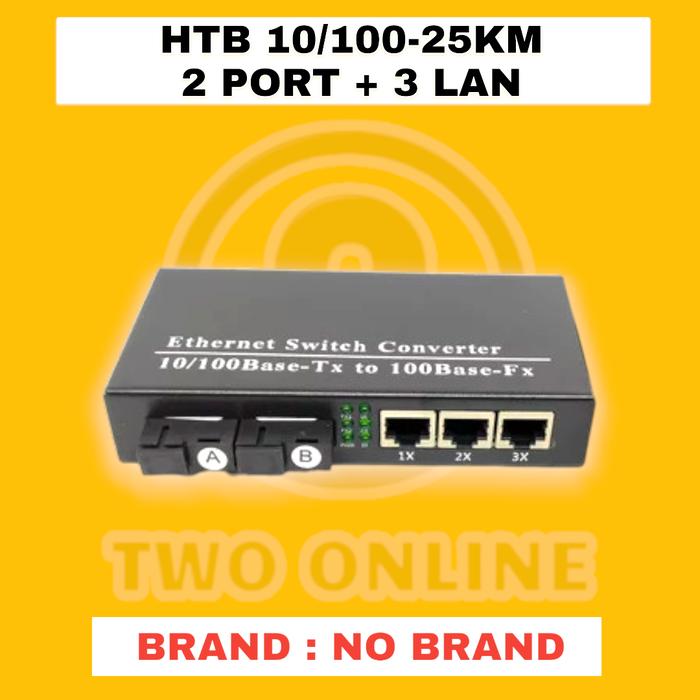 Jual Media Converter 2 Port FO 3 Port LAN Switch Fiber Optic 2 Port SC ...