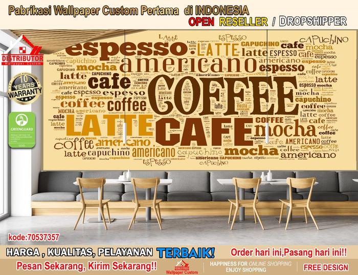 Jual Wallpaper Custom 3D Tema Coffee | Coffeshop | Warung Kopi ...