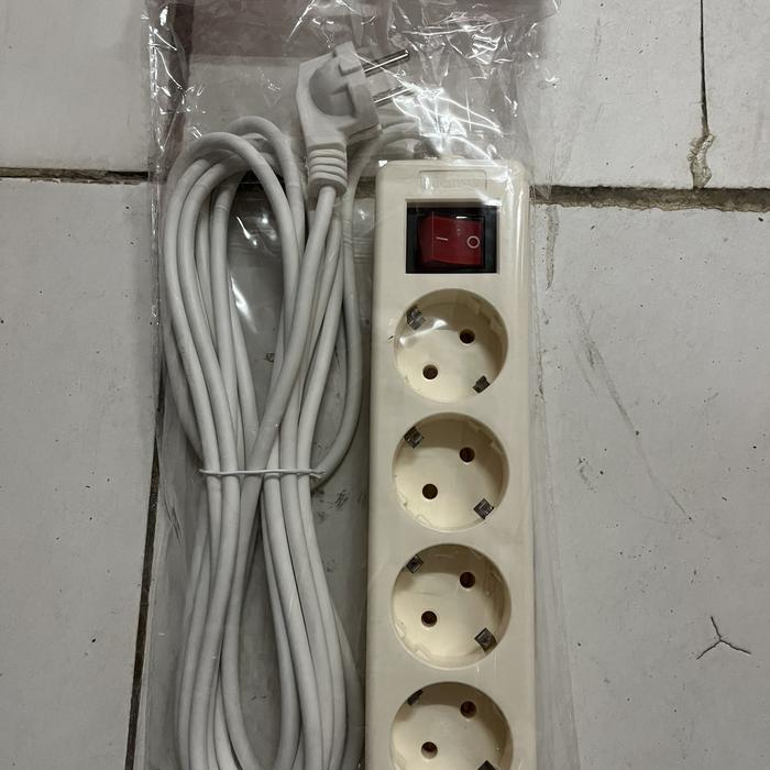 Jual Kabel extension 5 meter 4 lubang/ rol kabel 5 meter 4 lubang ...