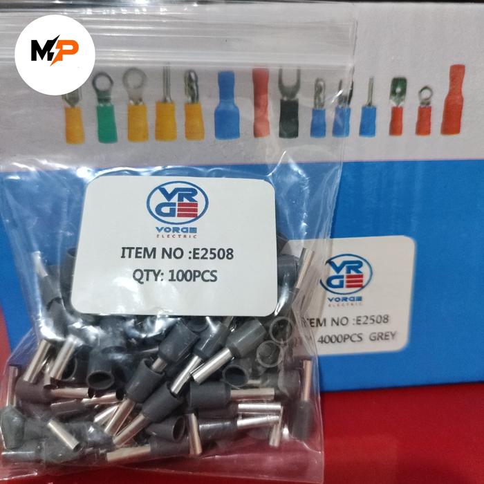 Jual FERRULES E2508 2.5mm Insulated SKUN KABEL Tusuk E-2508 FERULLES ...