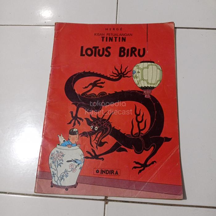 Jual kisah petualangan tintin lotus biru indiria (cetakan pertama) des ...