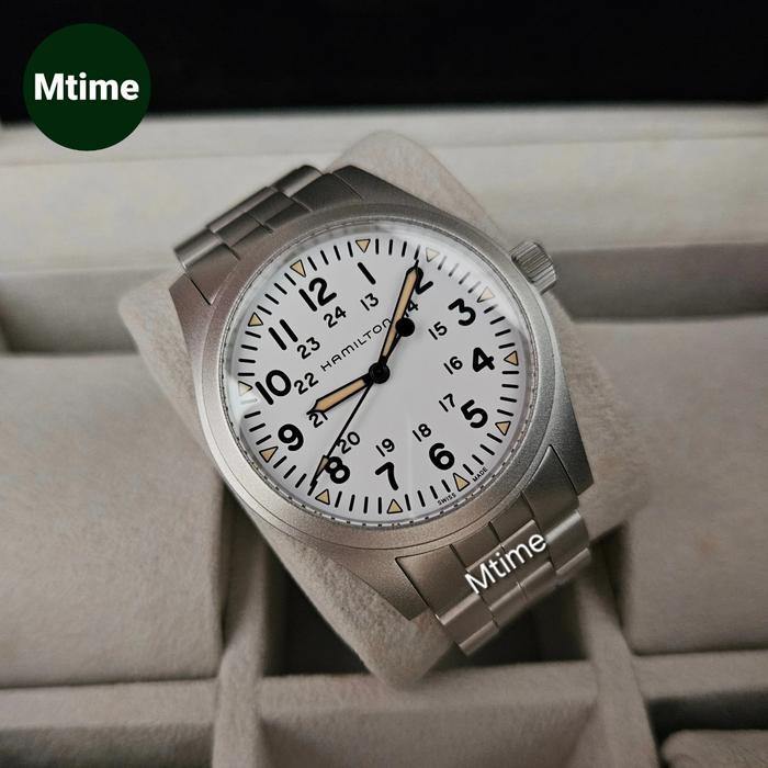 Jual HAMILTON KHAKI FIELD MECHANICAL WHITE DIAL 42MM ORIGINAL - Kota Tangerang - Mtime | Tokopedia