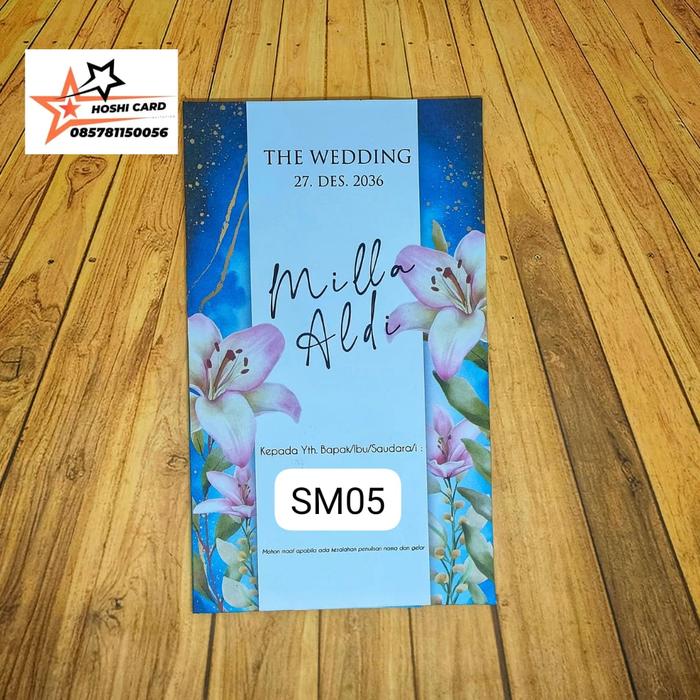 Promo Undangan pernikahan lipat 2 seri SM05 - Jakarta Timur - hoshicard | Tokopedia