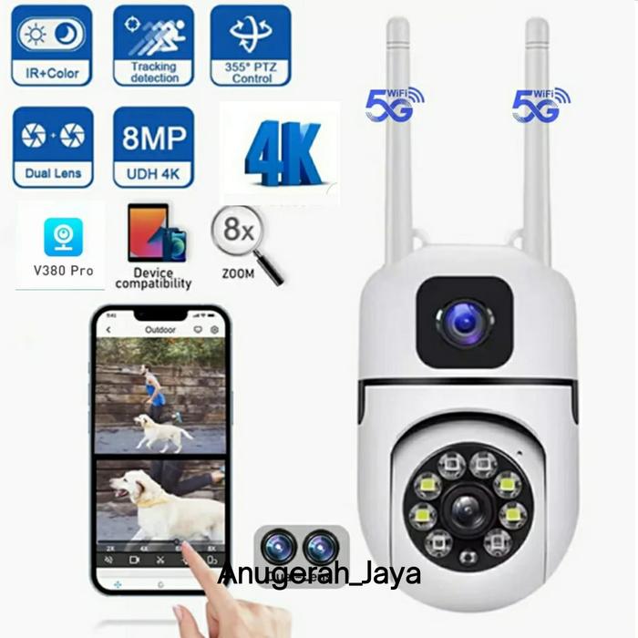 Jual New CCTV Dual Lensa IP PTZ V380 PRO Kamera FULL HD WIFI Smart - Jakarta Barat - anugerah ...