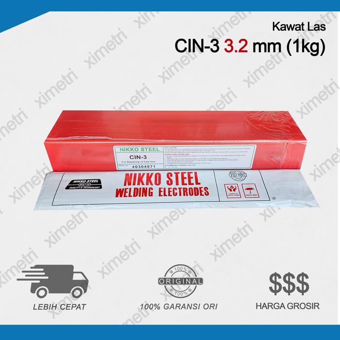 Jual Kawat Las CIN-3 3.2 mm Nikko Steel / Las Elektroda Cast Iron Besi Cor CIN 3 3,2 mm - Kota ...