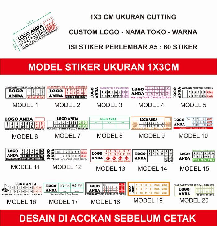 Jual Serba 10 Ribu Stiker segel Garansi Semua Ukuran Kertas Pecah Telor ...