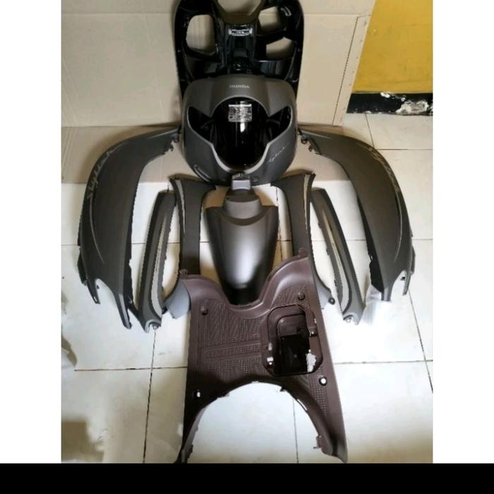 Jual Cover body full halus motor honda scoopy 2017-2019 warna hitam ...