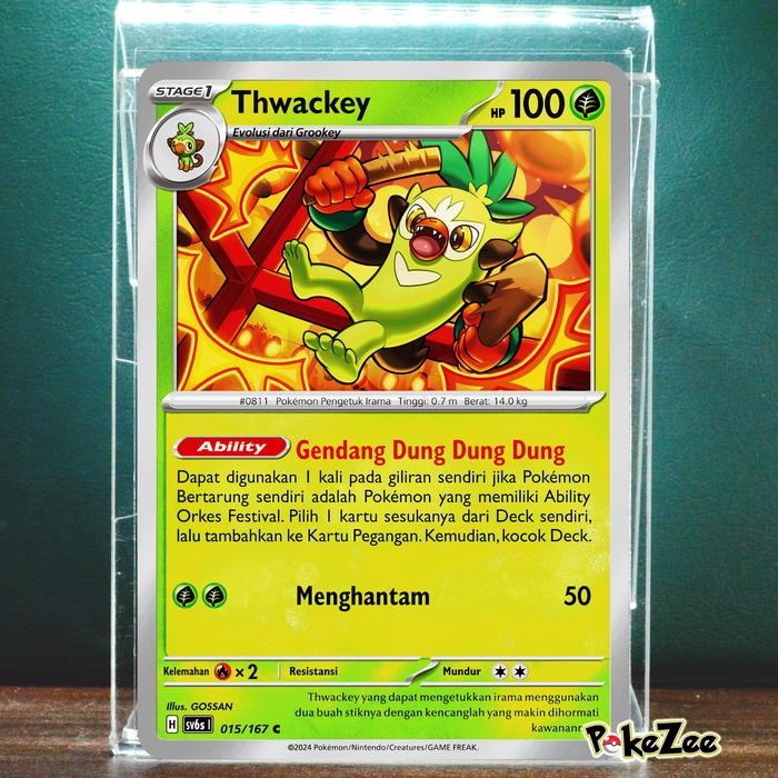 Jual Grookey Thwackey Rillaboom sv6s Kartu Pokemon TCG Indonesia seri ...
