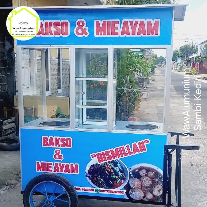 Jual Rombong atau gerobak bakso Malang - Kab. Kediri - Wawalumunium ...