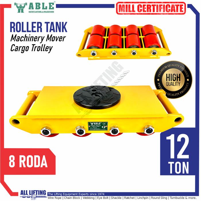 Jual Roller Skid Tank 12 Ton Space Skates Model RSA 8 Wheels ABLE Roda ...