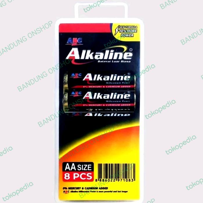 Jual ABC ALKALINE AA 1,5V 8 PCS 8PC BATERAI BATRE ALKALINE 8PCS 1,5V AA ...