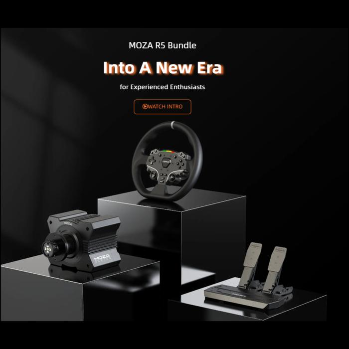 Promo Moza Racing R5 Bundle Stir + Pedals - Simulator Cicil 0% 3x ...