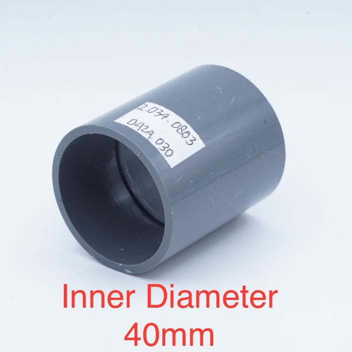 Jual Grey Fitting Sock Sok Lurus Inner Diameter 40mm 40 mm for Pipa PVC ...