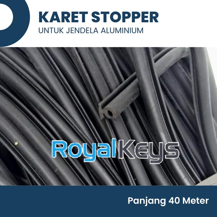 Jual Karet Sekoneng Bulat Jendela Aluminium 606 Black Hitam Seal 40 ...