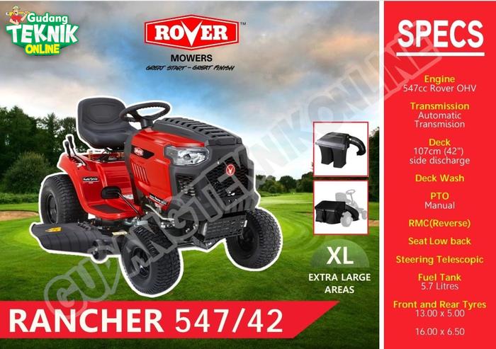 Jual Mesin Potong Rumput MOBIL RANCHER 547 42" ROVER / Mesin Pemotong ...