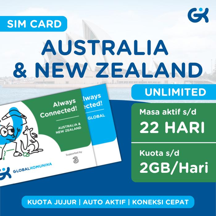 Promo Simcard Australia New Zealand Unlimited | Sim Card Aussie - 22 ...