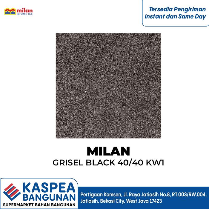 Jual KERAMIK LANTAI MATT MILAN GRISEL BLACK 40/40 KW1 - Kota Bekasi ...