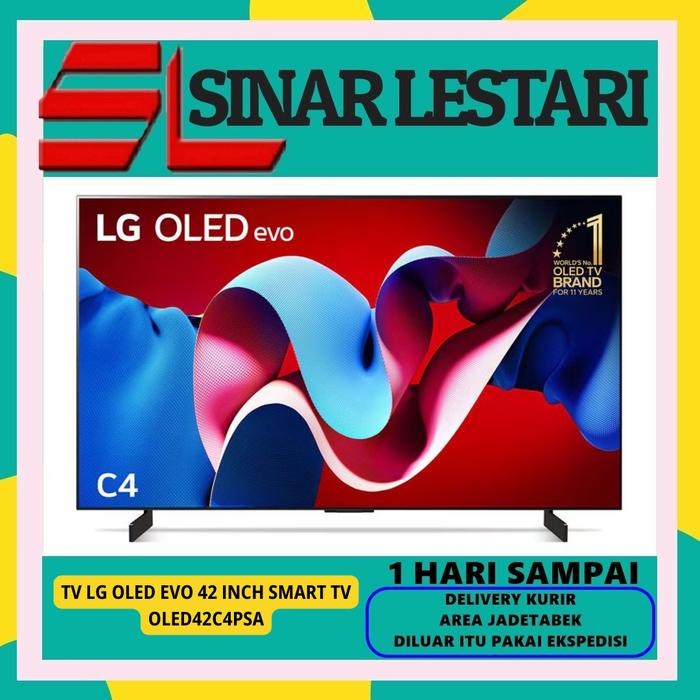 Promo TV LG 42C4 OLED EVO 42 INCH SMART TV W/DOLBY ATMOS OLED42C4PSA 2024 // 42C3 Cicil 0% 3x ...