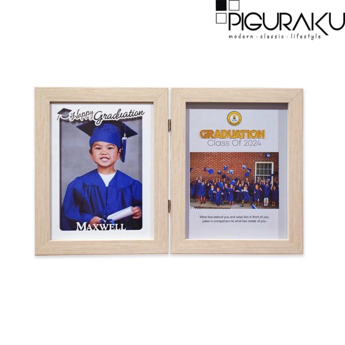 Jual Pigura Bingkai Foto - Custom Graduation/Wisuda Frame 6R 2 Lipat ...