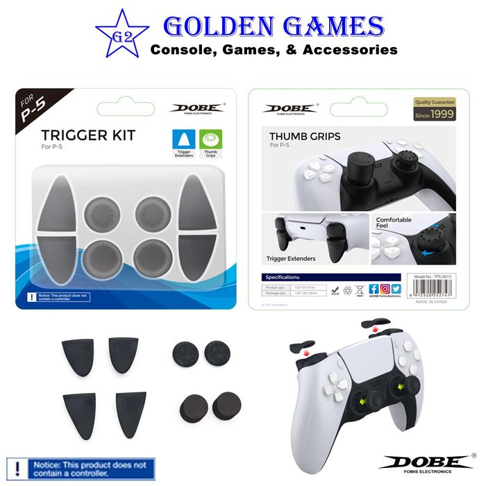 Jual PS5 DualSense DOBE Trigger Kit 8 in 1 Thumb Grip TPS - 0513 - Kota Bandung - Golden Games ...