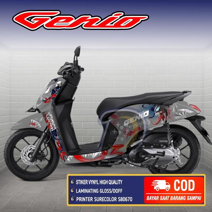 Jual Stiker Motor Genio Striping Honda Genio Decal Genio Venom - 1 ...
