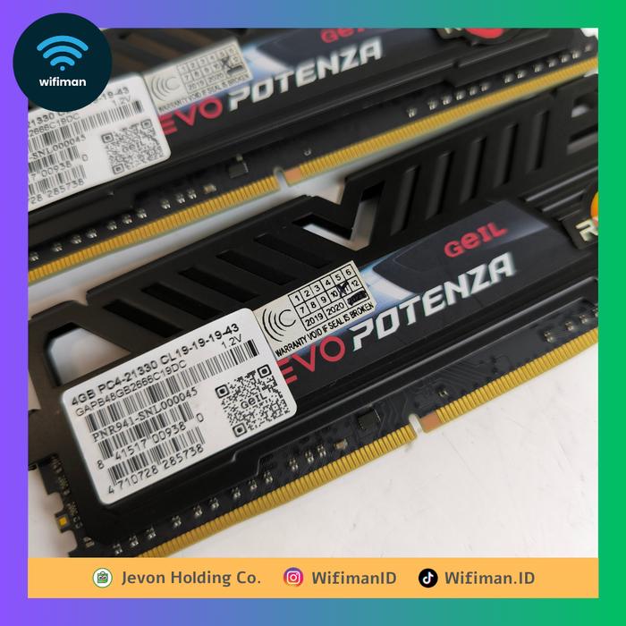 Jual Geil Evo Potenza 2x4GB DDR4 2666MHz - RAM Memory Komputer PC ...