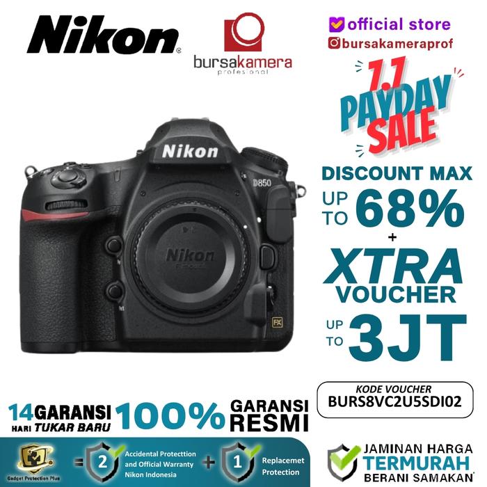 Promo Nikon D850 / D 850 / 850D DSLR Camera Body Only Garansi RESMI ...