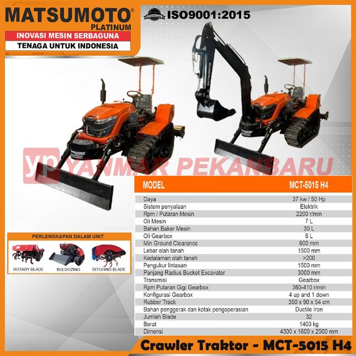 Jual Traktor Amfibi + Excavator / Crawler Tractor MATSUMOTO MCT 5015 H4 ...