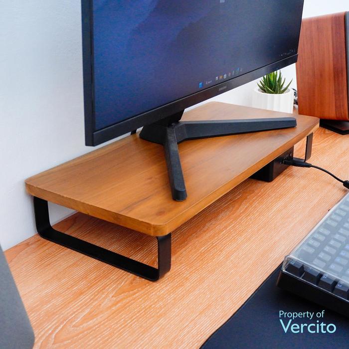 Jual Stand monitor / Meja monitor / Stand laptop / Ready - Jati natural ...