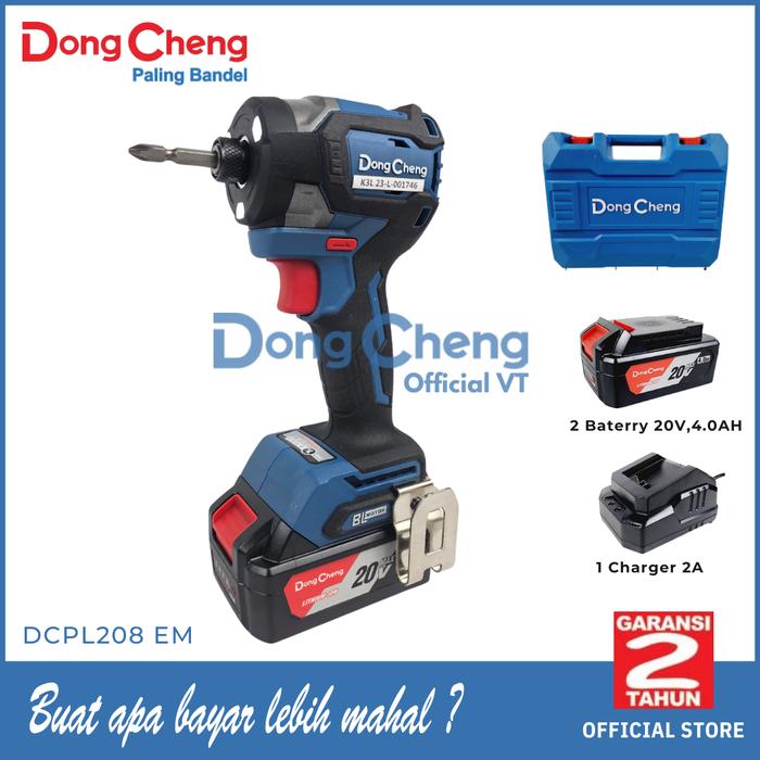 Promo DongCheng DCPL208 EM Cordless Brushless Impact Driver 20V Cicil 0 ...