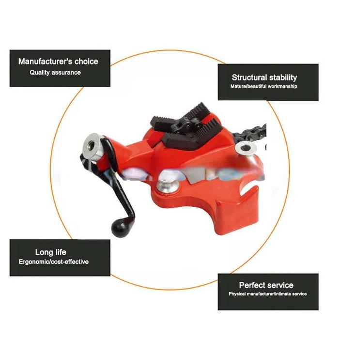 Jual Desktop Chain Pipe Table Vice with Cast Iron Base and Crank 6 Inch ...