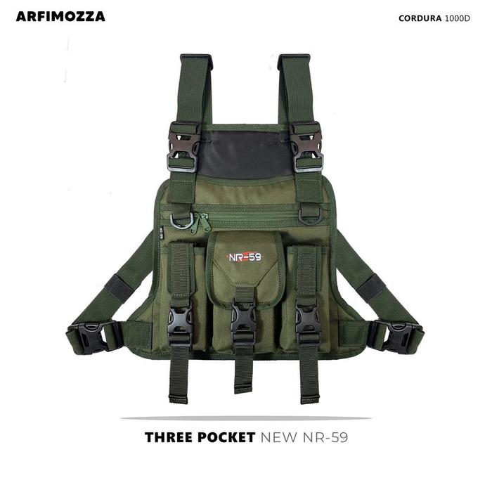 Jual Dps Tas Dada Pria Tactical Original Nr-59 Cream Three Pocket Ring ...