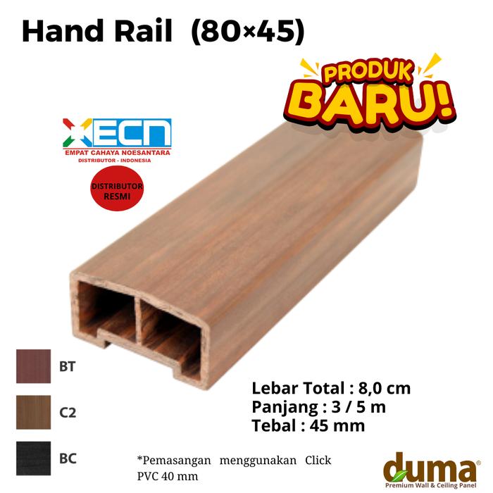 Jual HAND RAIL 80x45 WPC - DUMA - RAILING / HANDRAIL TANGGA - 80X45 ...