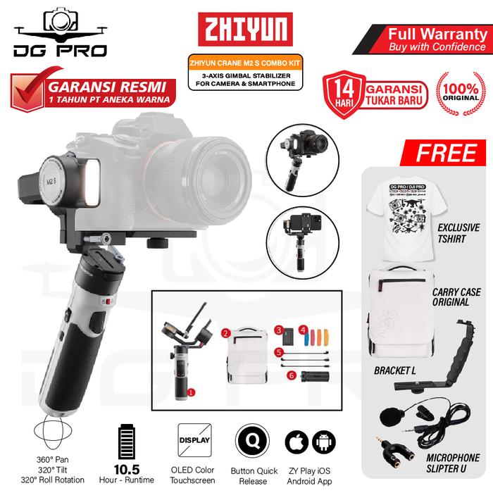 Jual ZHIYUN CRANE M2S COMBO GIMBAL 3-AXIS FOR KAMERA ACTION CAM RESMI ...