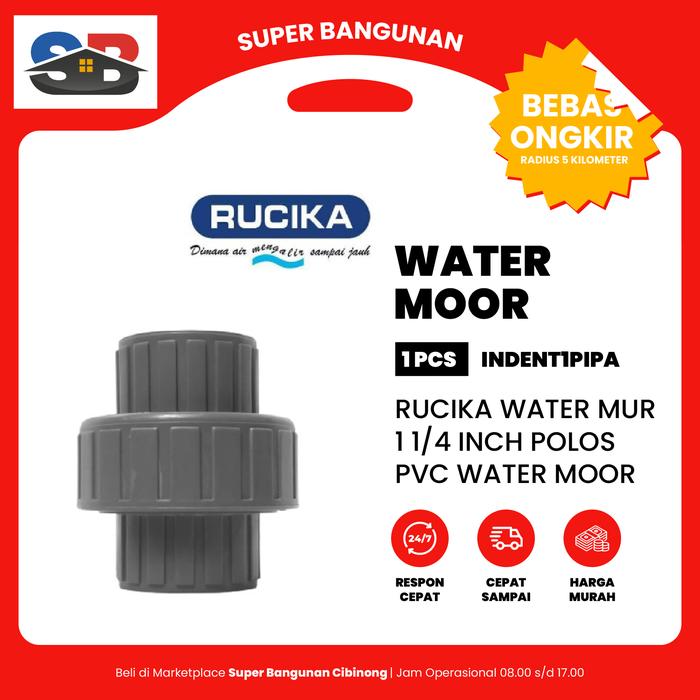 Jual RUCIKA WATER MUR 1 1/4" POLOS PVC / WATER MOOR / Union Sock 1 1/4 ...