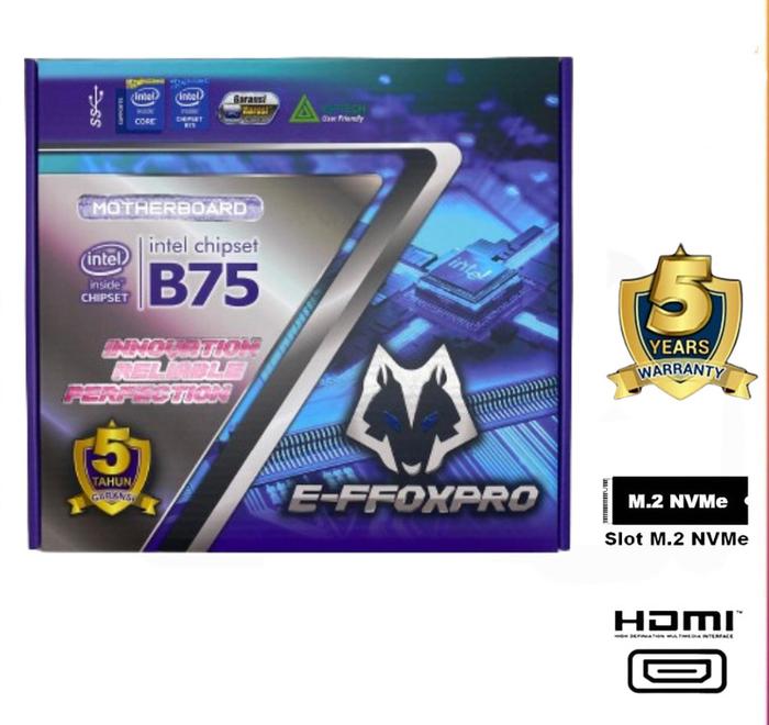 Jual MOTHERBOARD EFFOXPRO B75 LGA 1155 GEN 2/3 - Jakarta Pusat ...