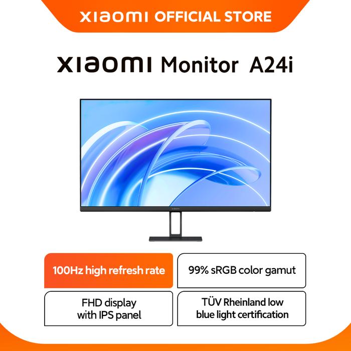 Promo Official Xiaomi Monitor A24i | 100Hz high refresh rate | 99% sRGB color gamut | FHD ...