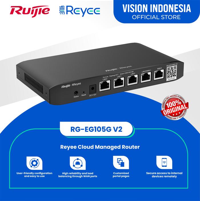 Jual RUIJIE RG-EG105G V2 Switch 5 Port Gigabit Cloud Manage Router Gateway - Jakarta Utara ...