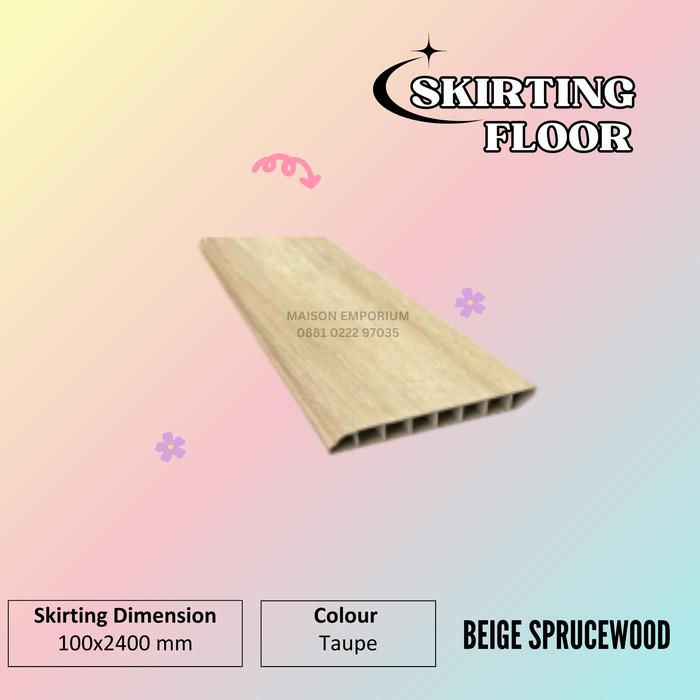 Jual SPC Lantai Klik 5mm cove viva BEIGE SPRUCEWOOD / SPC flooring ...