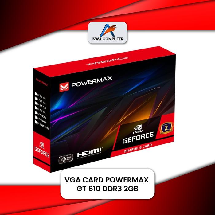 Jual VGA NVIDIA GT610 2GB DDR3 64BIT BOX POWERMAX - Kota Surabaya - Iswa IT store | Tokopedia