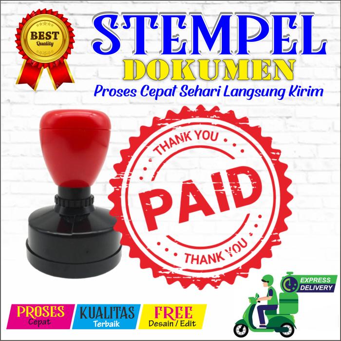 Jual Stempel dokumen stempel Paid stempel copy - PAID BULAT - Jakarta ...